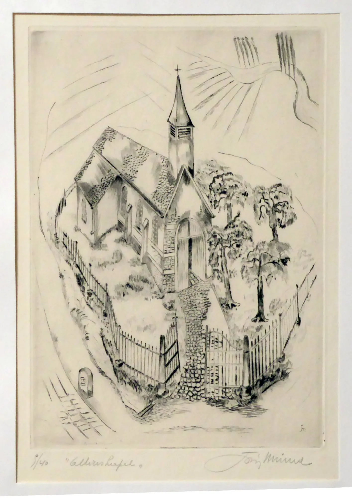 Belgische etser houtsnij kunstenaar Joris Minne