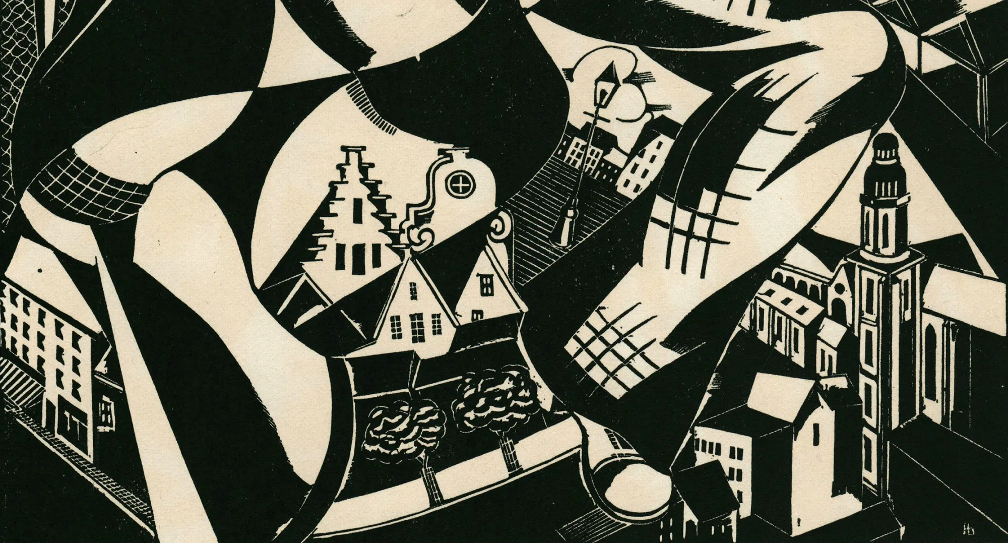 Buy woodcut by the Belgian artist Joris Minne from 1949