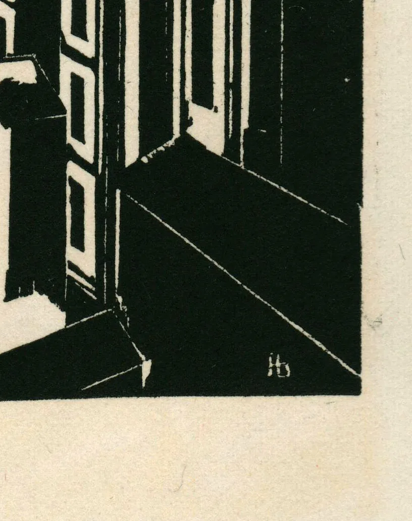 Houtsnede van de Belgische kunstenaar Joris Minne uit 1949 kopen