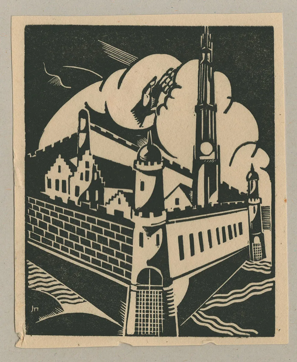 Acheter une gravure sur bois de l'artiste belge Joris Minne de 1930