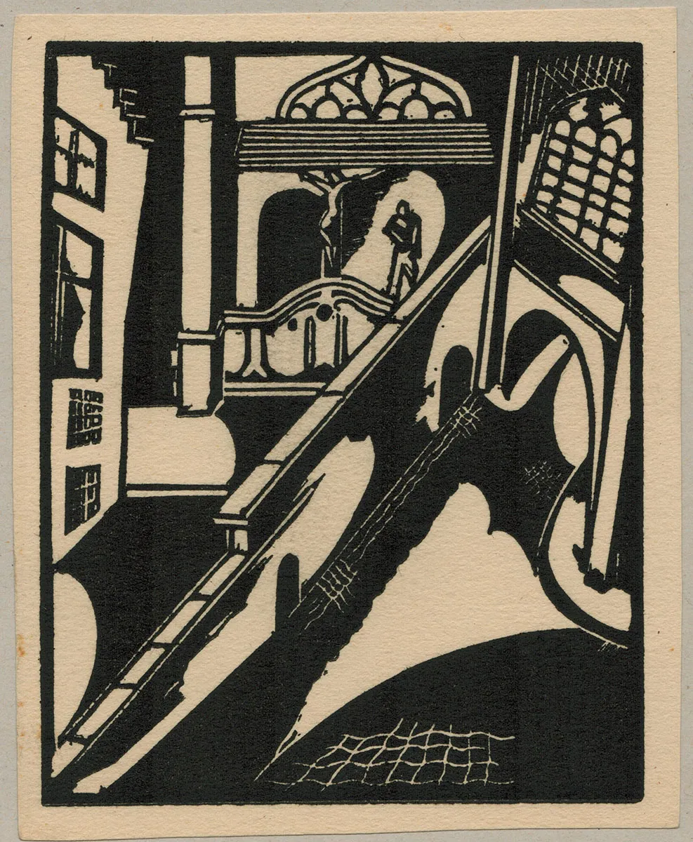 Houtsnede van de Belgische kunstenaar Joris Minne uit 1930 kopen