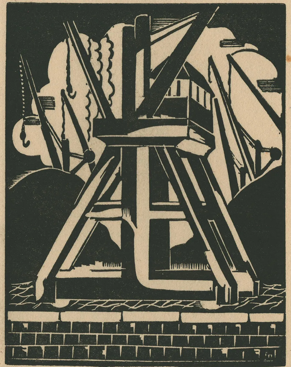 Buy woodcut by the Belgian artist Joris Minne from 1930