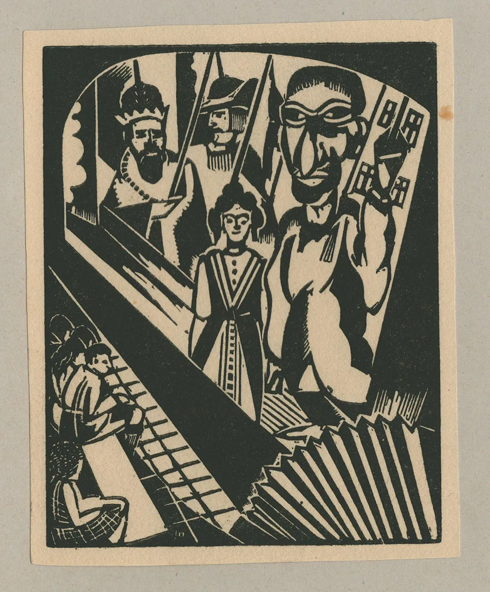 Gravure sur bois, 1930 par le graphiste belge Joris Minne de 1930 acheter