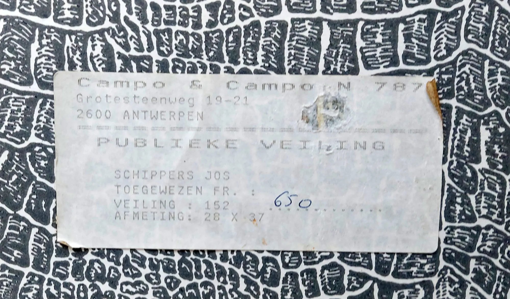 Zeezicht van de Antwerpse kunstenaar Jos Schippers uit 1928