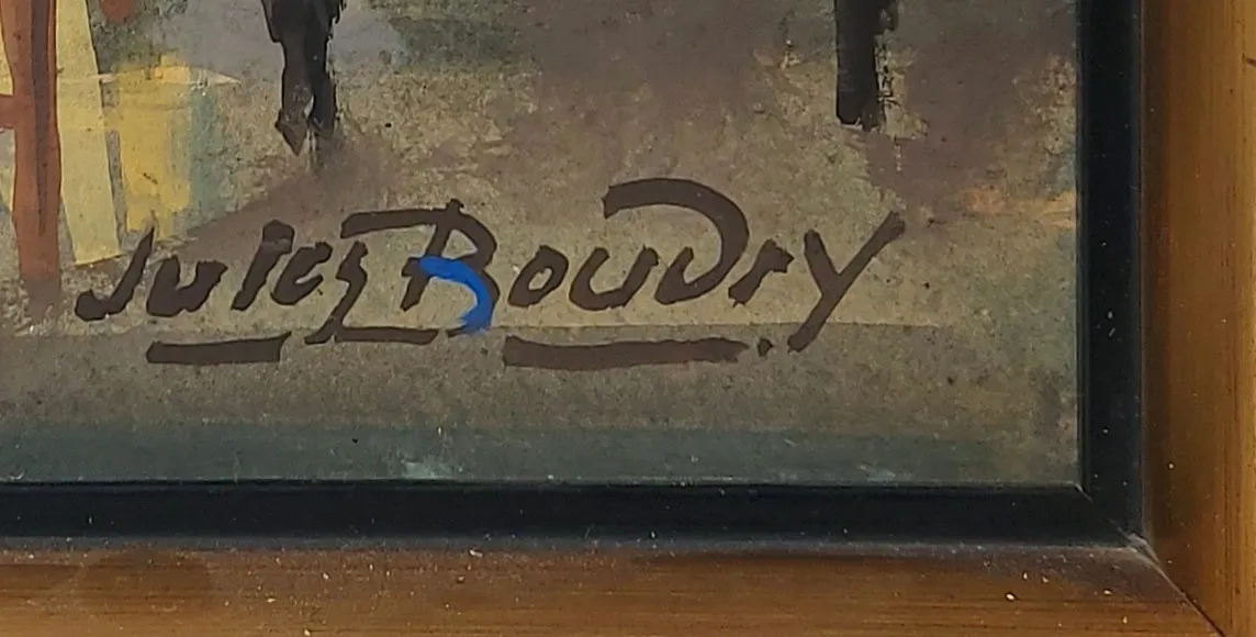 Goauche, waterverfschilderij van de kunstschilder Jules Boudry