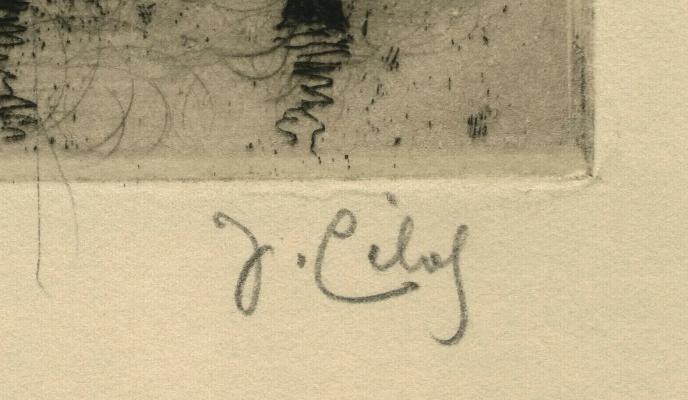 Buy a Brussels etching by the Antwerp artist Julien Célos