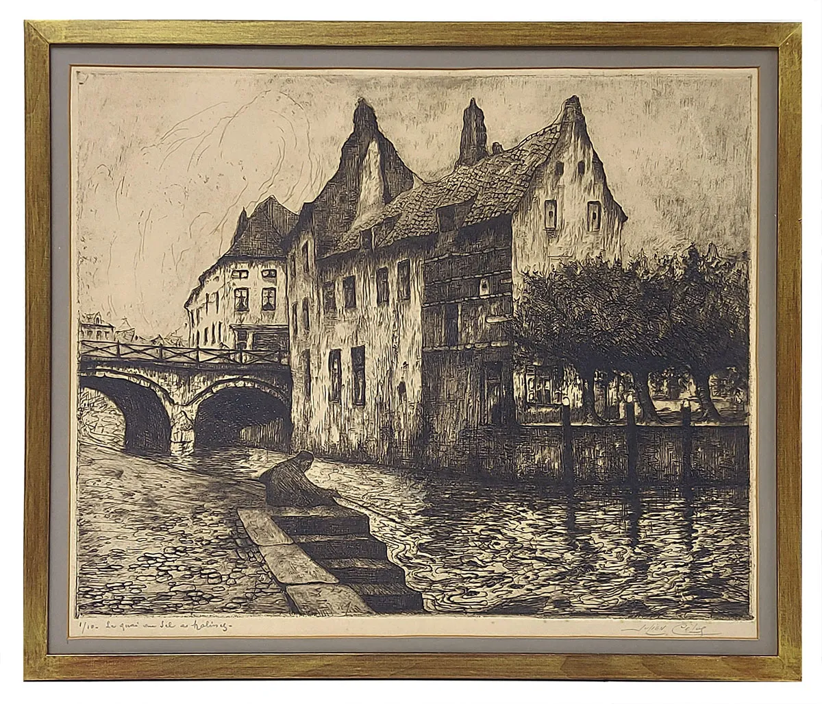 Grote ets van de Antwerpse kunstenaar Julien Célos kopen