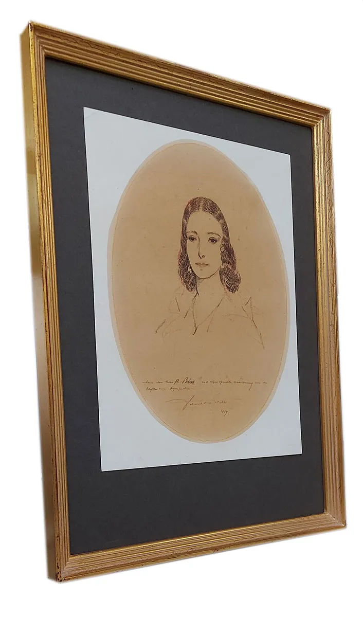 Een romantische tekening van de Belgische kunstenaar Karel Van Belle