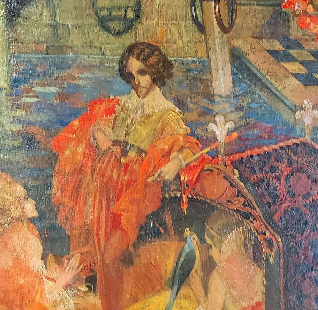 Een romantisch schilderij van de Belgische schilder Karel Van Belle