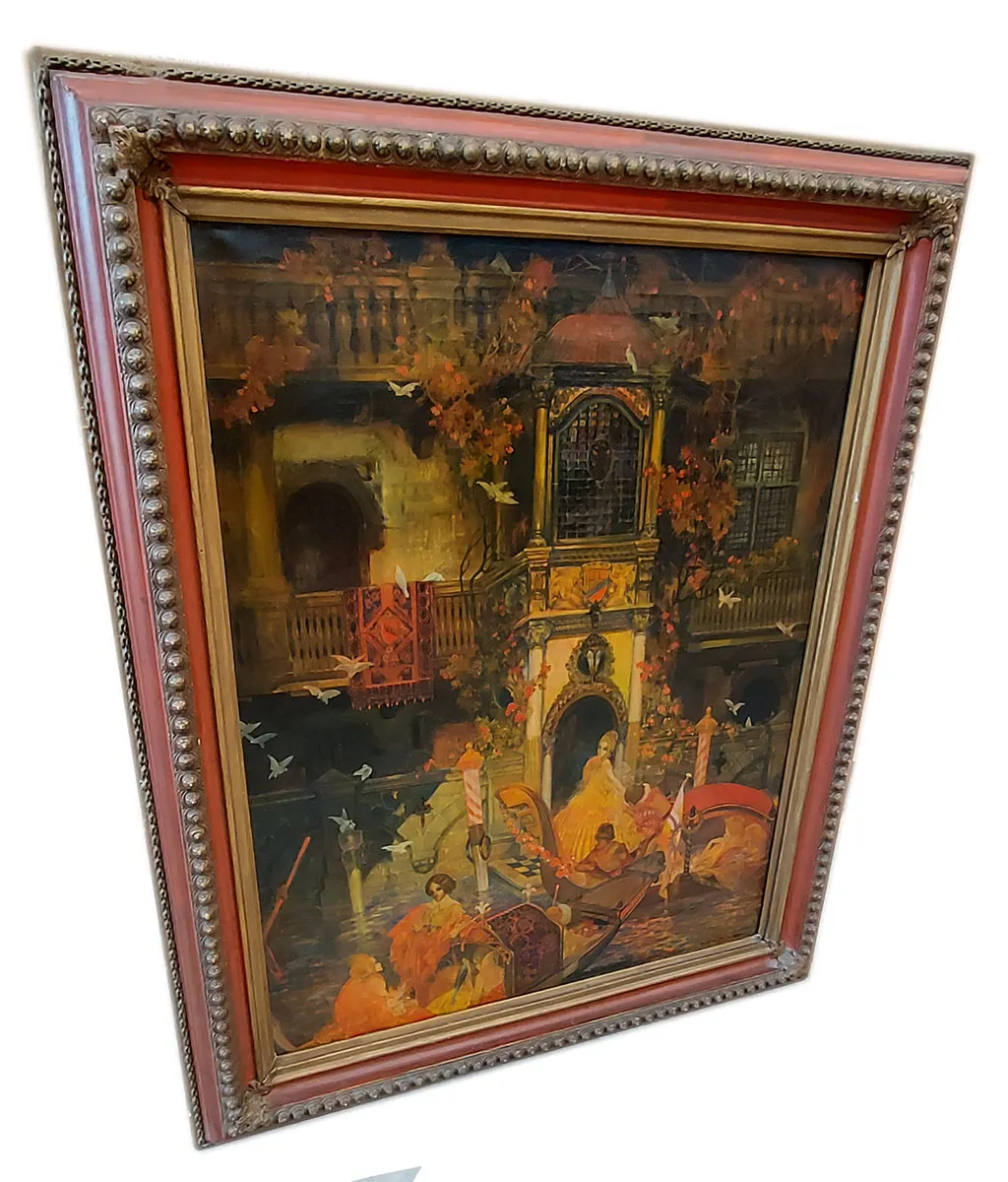 Een romantisch schilderij van de Belgische schilder Karel Van Belle