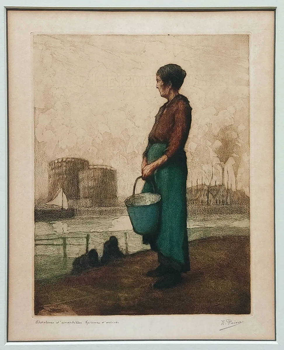 Grote ets van de Belgische graficus en etser Kurt Peiser kopen