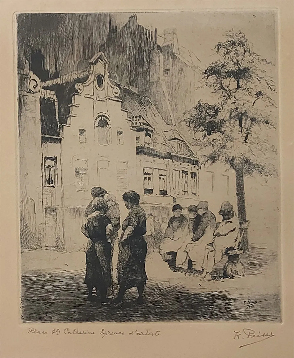 Etsen van de Belgische etser Kurt Peiser kopen