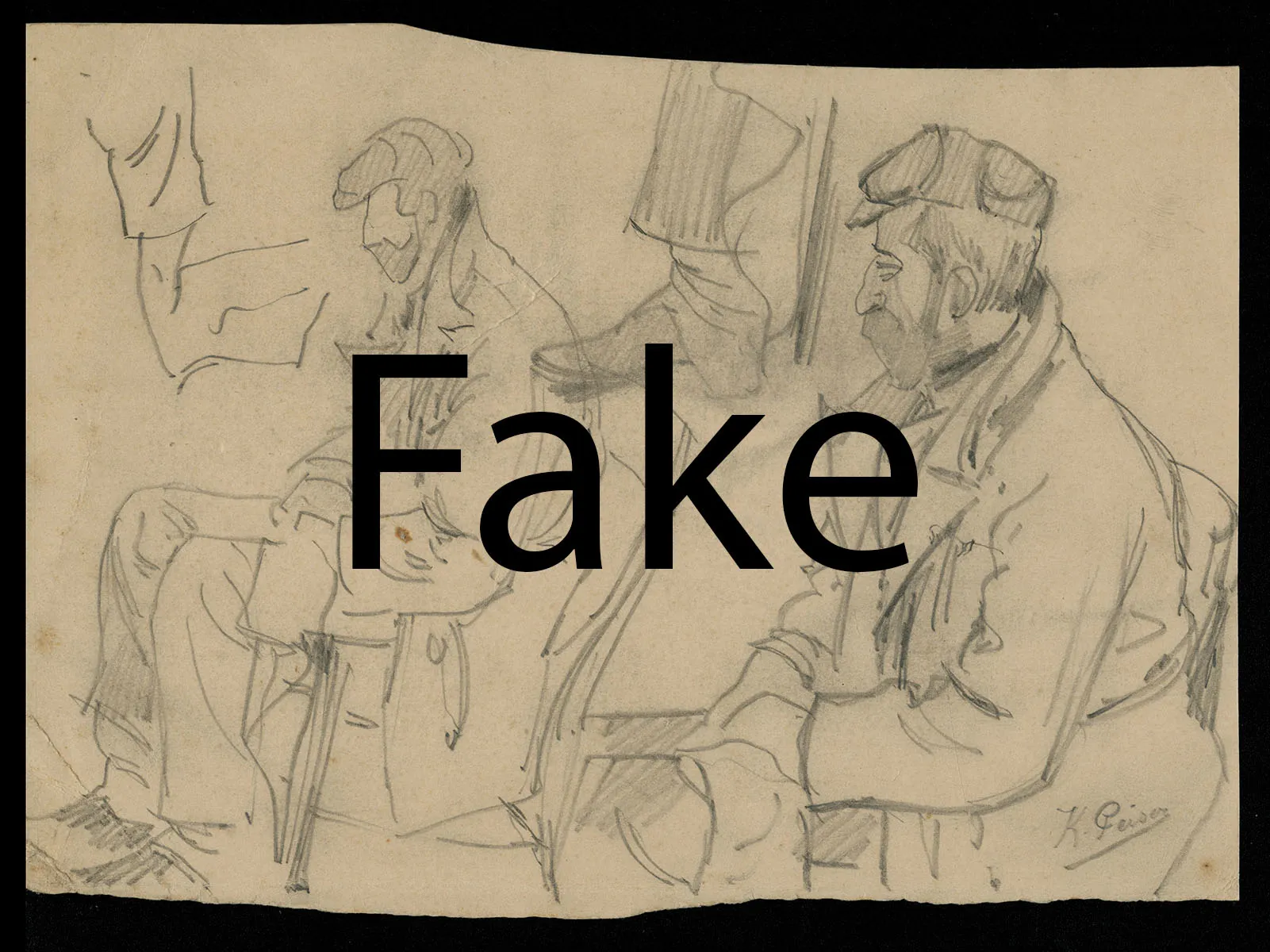 Tekening van de Belgische graficus en etser Kurt Peiser kopen