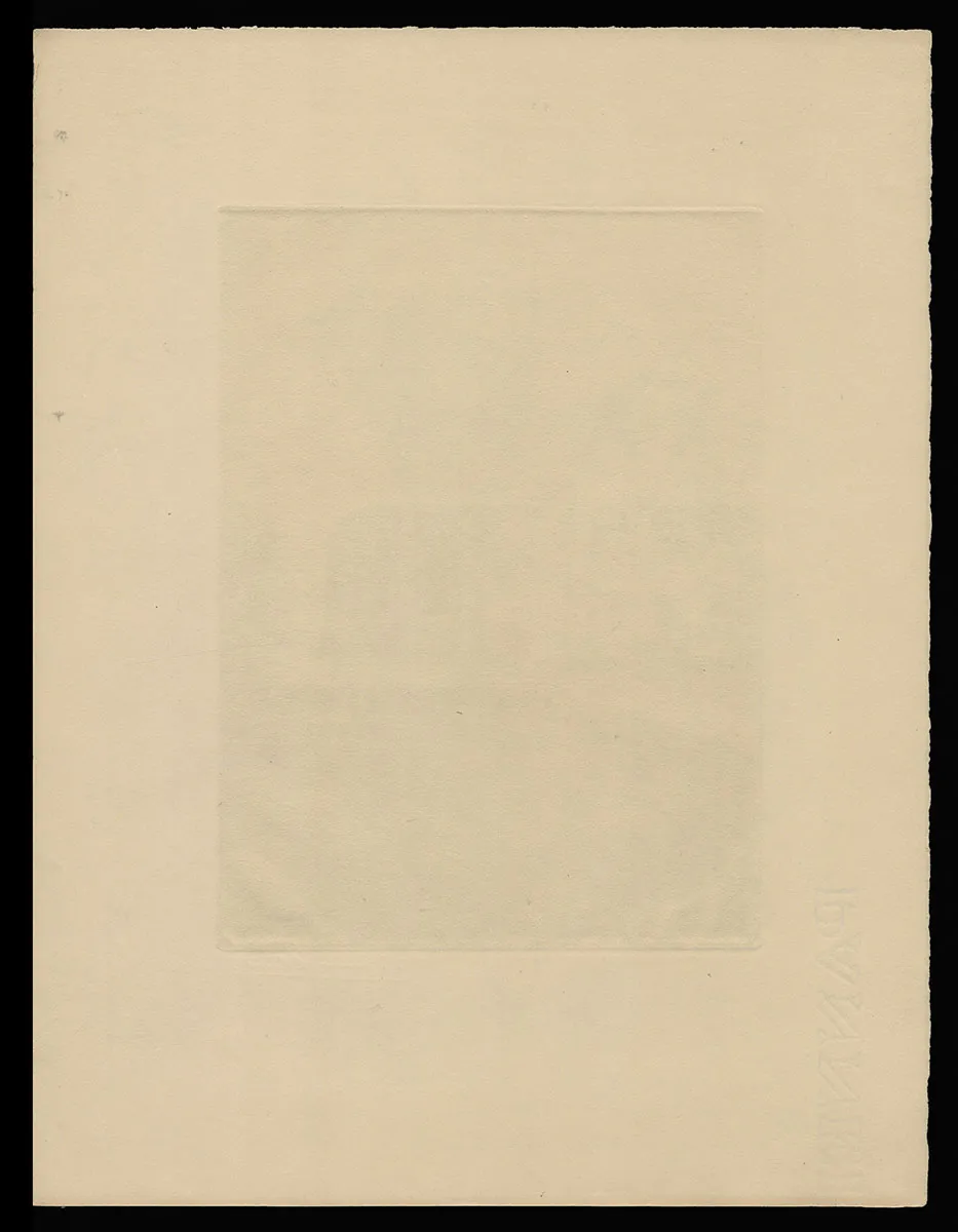 Etching l'Abbaye de la Cambre 1941 by the Belgian etcher Louis Clesse