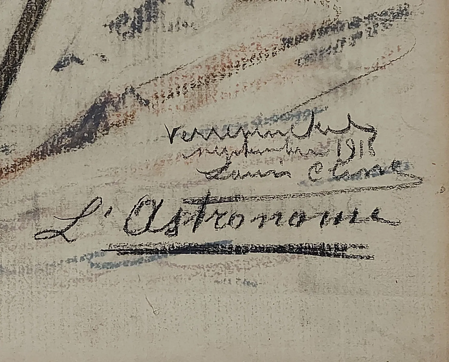 Tekening van de Belgische kunstenaar Louis Clesse kopen uit 1918