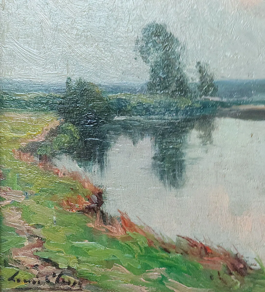 Painting by the Belgian artist, painter and etcher Louis Clesse.