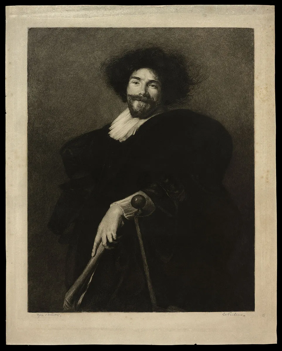 Portret van Simon De Vos door de Antwerpse kunstenaar Louis Peeters