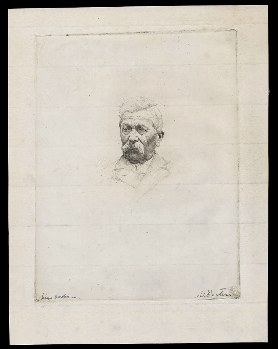 Portrait of the father of the artist by Louis Peeters