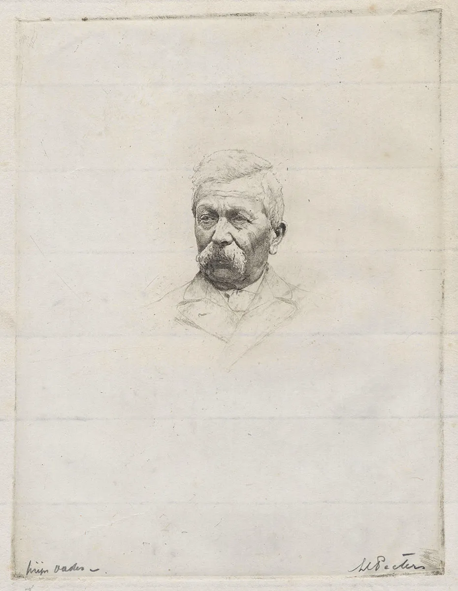 Portrait of the father of the artist by Louis Peeters