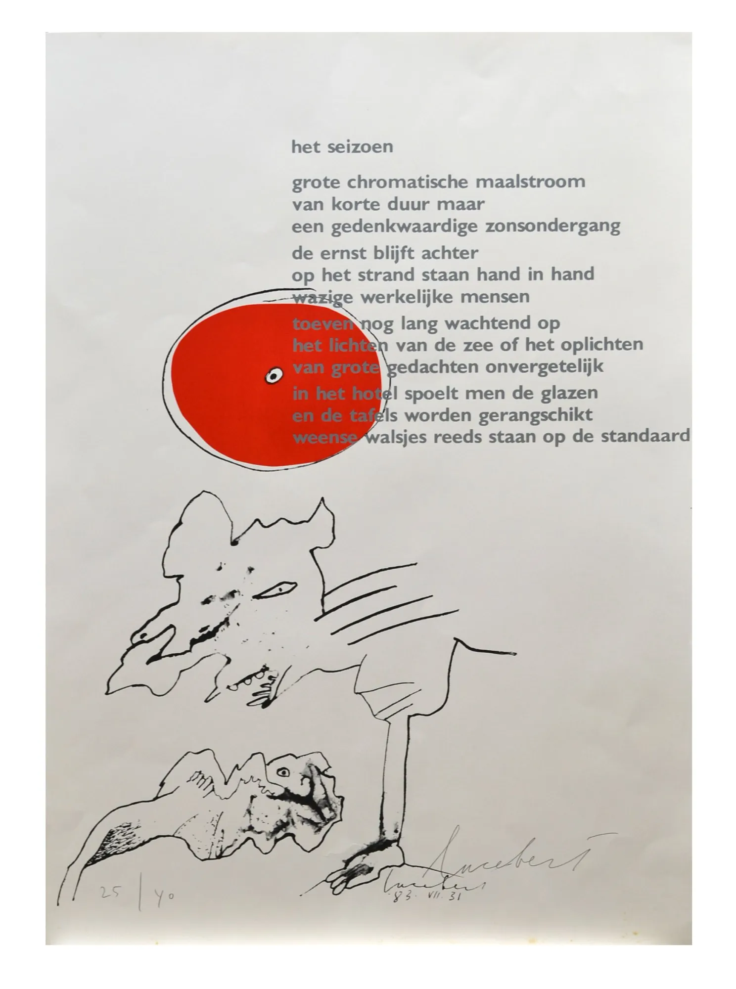 werk van Artist: Lucebert, Lubertus Jacobus Swaanswijk (1924 - 1994)