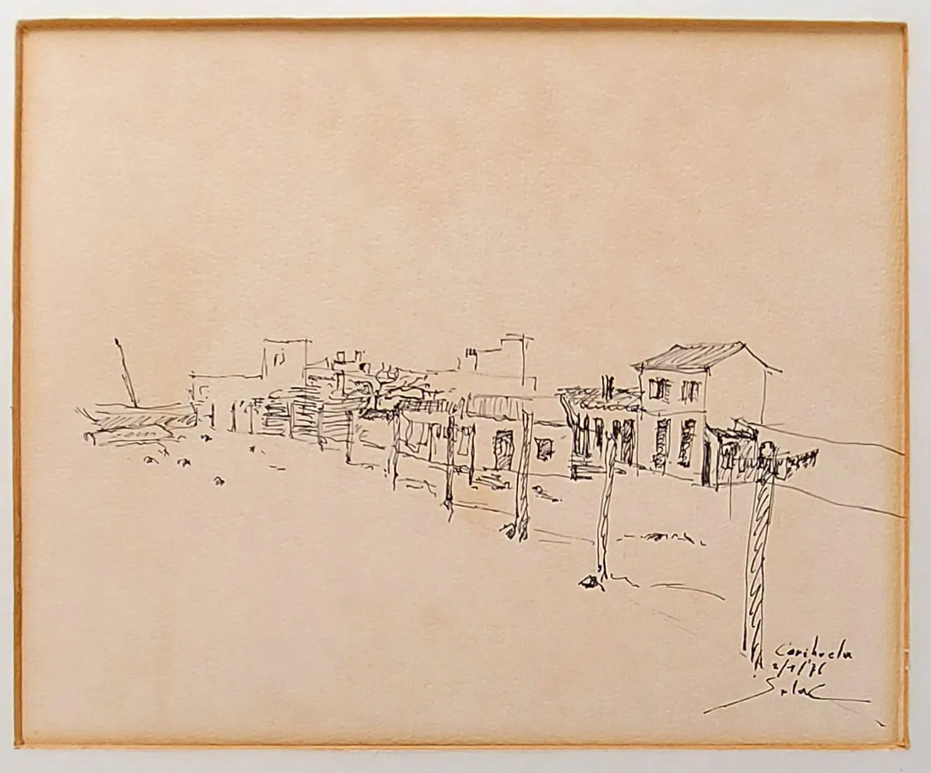 Buy a drawing from 1976 by the Mechelen artist Lucien Calus