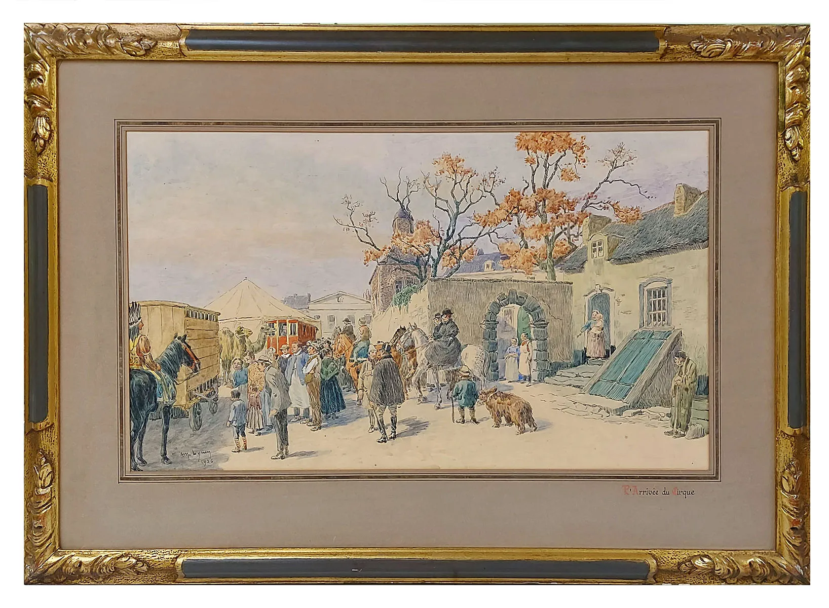 Aquarel uit 1926 kopen van de Belgische schilder Amédée Lynen