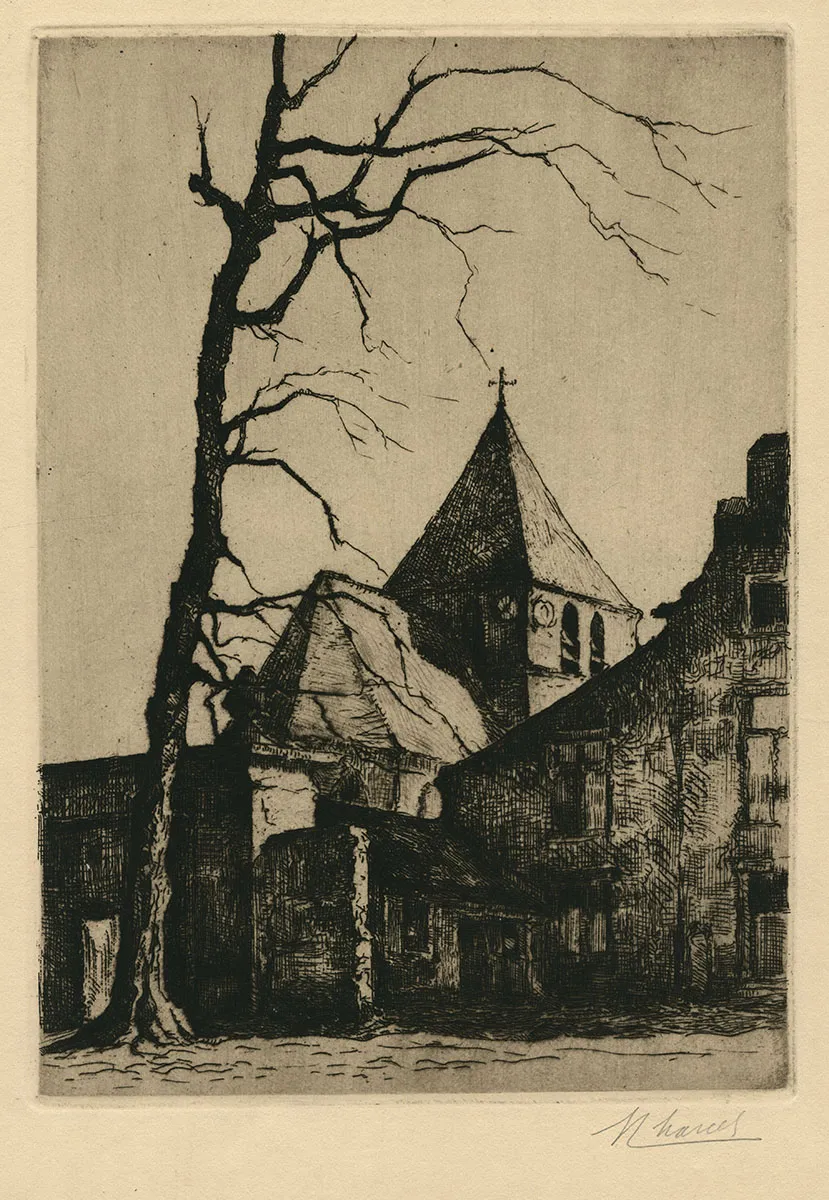 Buy an etching from 1941 by the Belgian artist Maurice Mareels