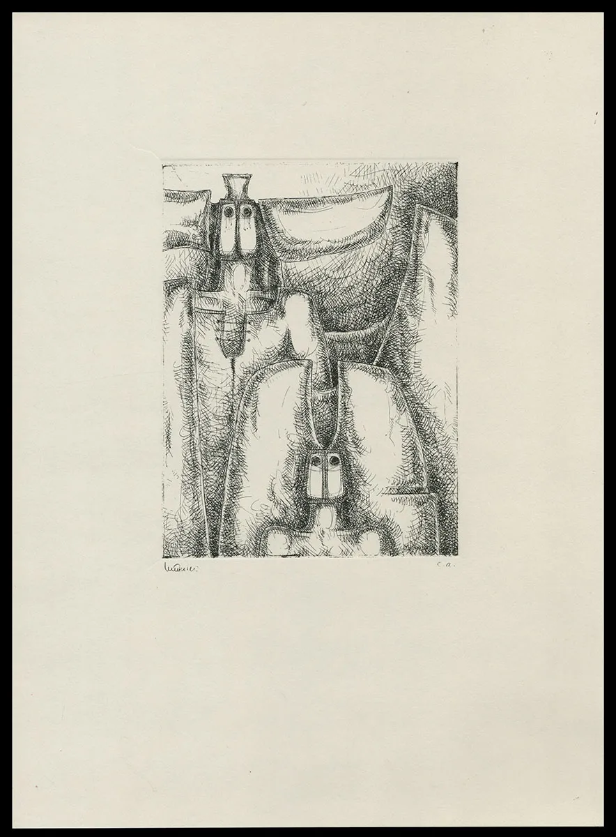 Buy an etching from 1987 by the Belgian artist Hubert Minnebo