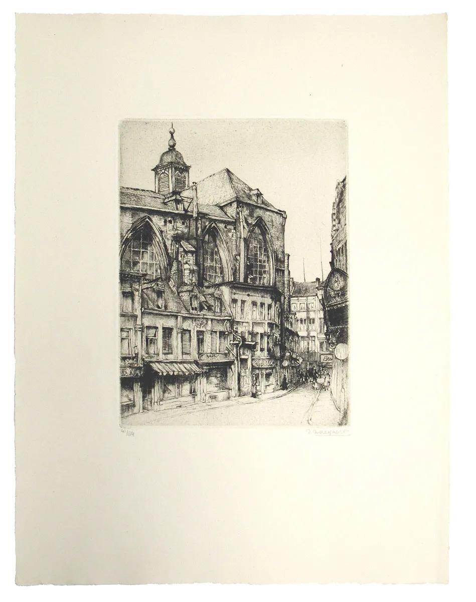 Buy signed etching of the Belgian etcher Désiré Naeyaert