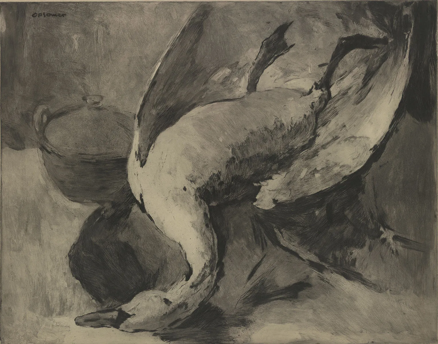 Buy a large etching by the Belgian etcher Isidore Opsomer