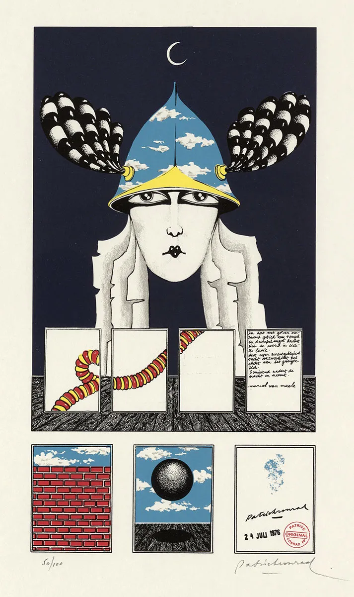 Litho uit 1976 van de Belgische kunstenaar Patrick Conrad kopen