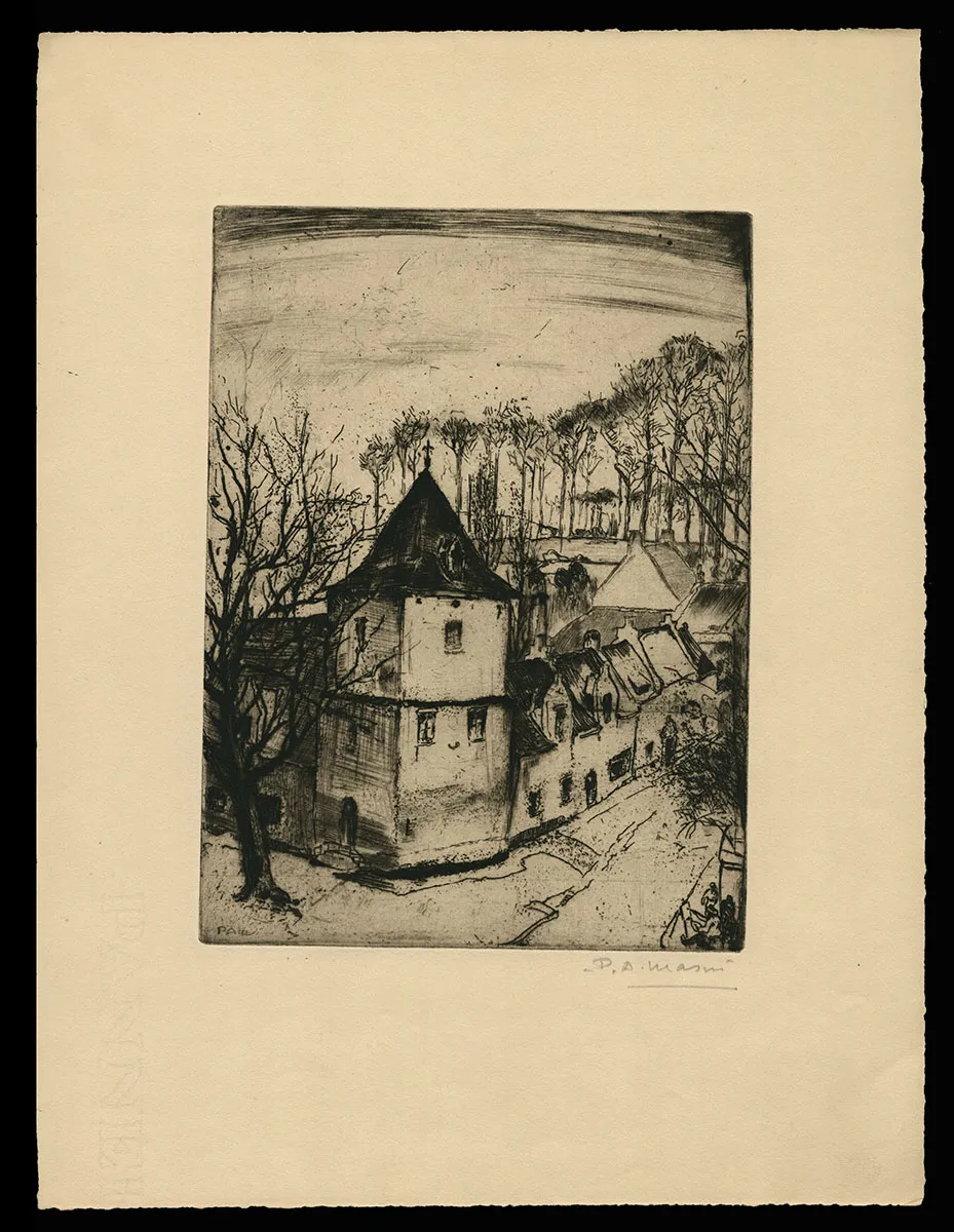 Buy an etching from 1941 by the Belgian artist Paul Masui