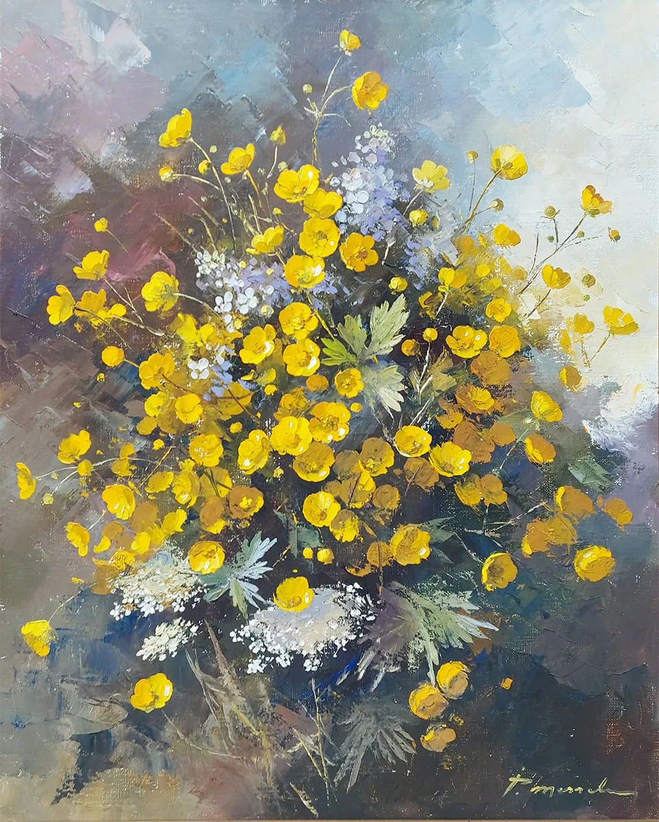 Buy a flower still life by the Belgian painter Paul Messely