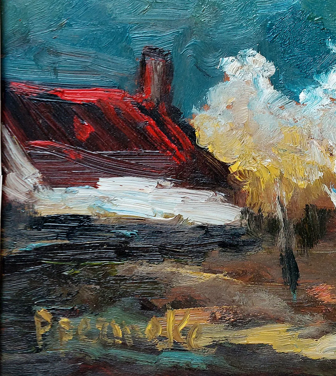 Landschapsschilderij van Belgische kunstenaar P. Permeke kopen