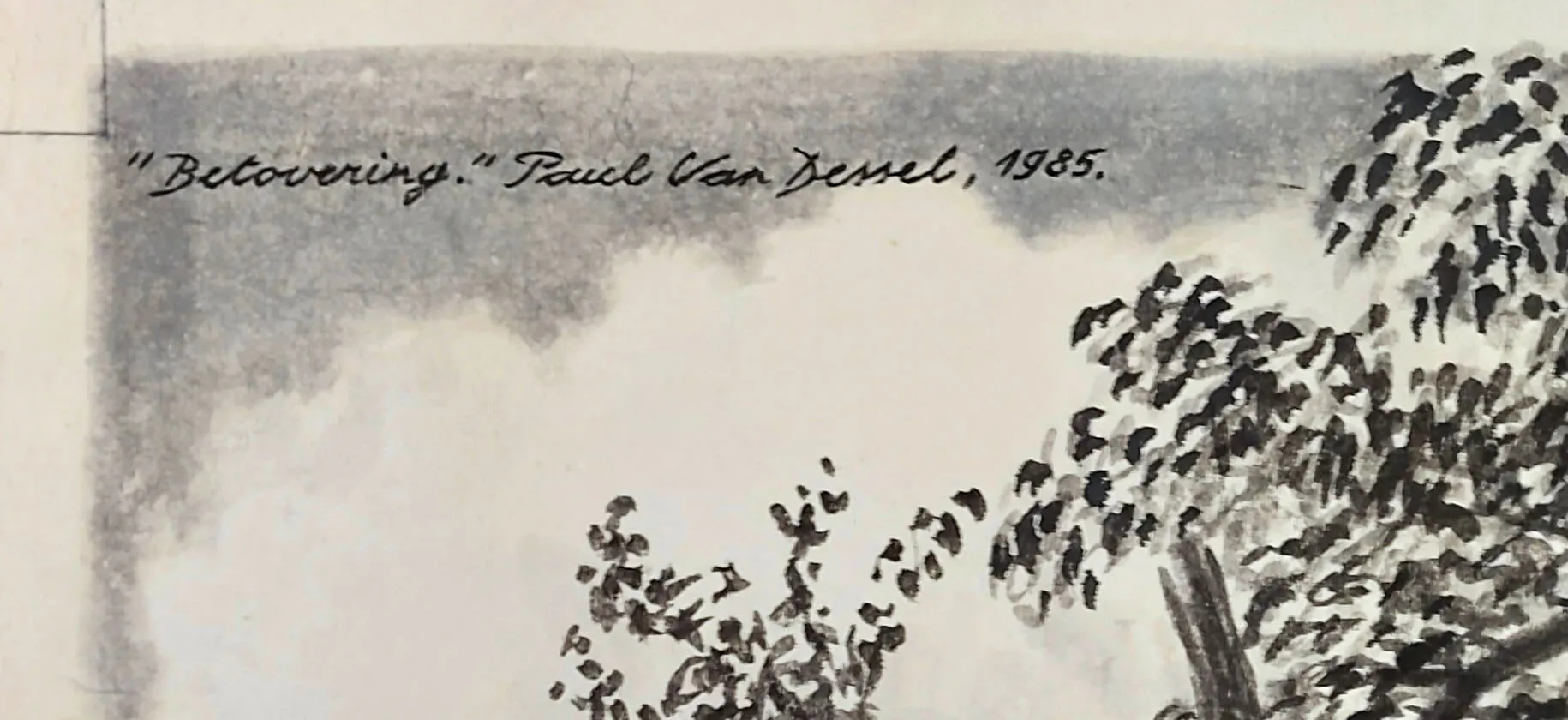 Buy watercolor from 1985 by the Belgian artist Paul Van Dessel