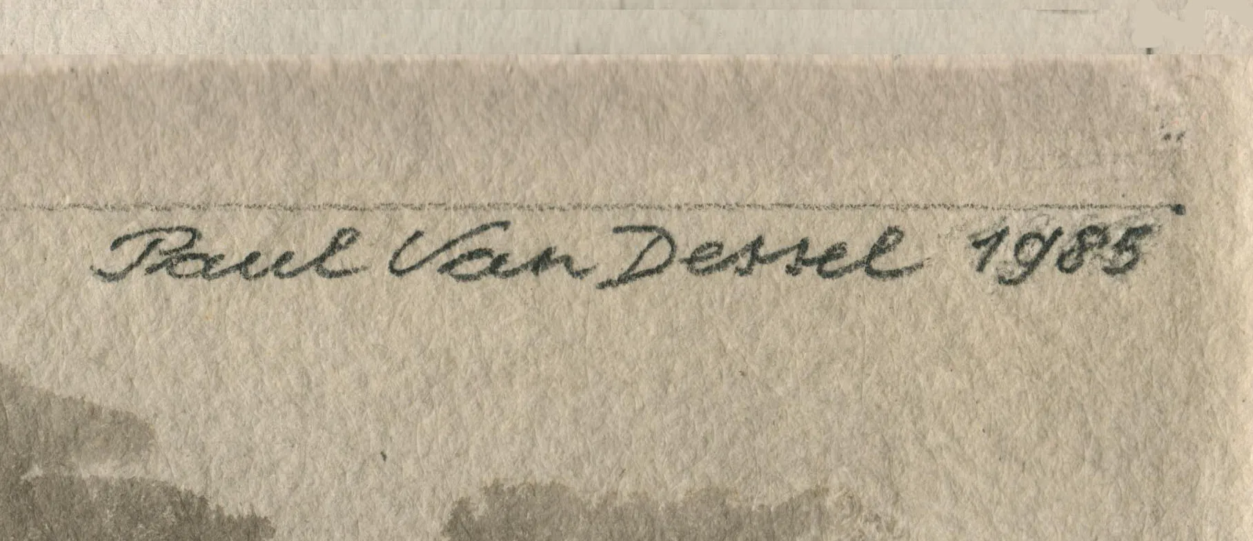 Aquarel uit 1985 van de Belgische kunstenaar Paul Van Dessel kopen