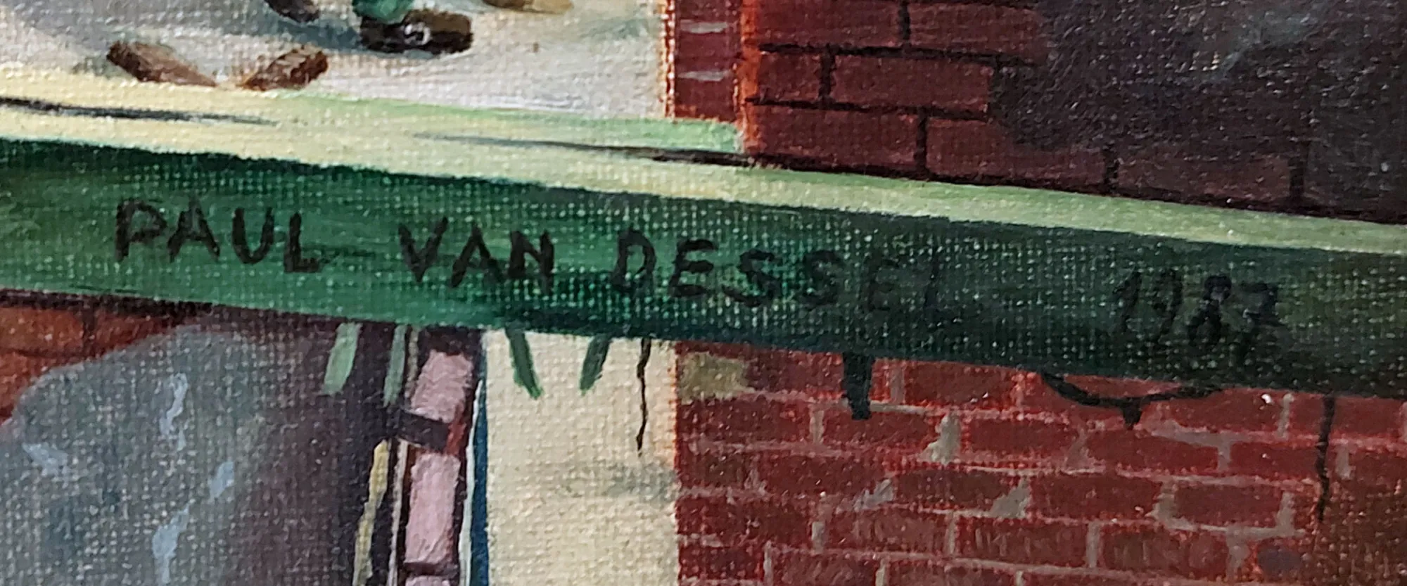 Schilderij uit 1987 van de Belgische kunstenaar Paul Van Dessel kopen