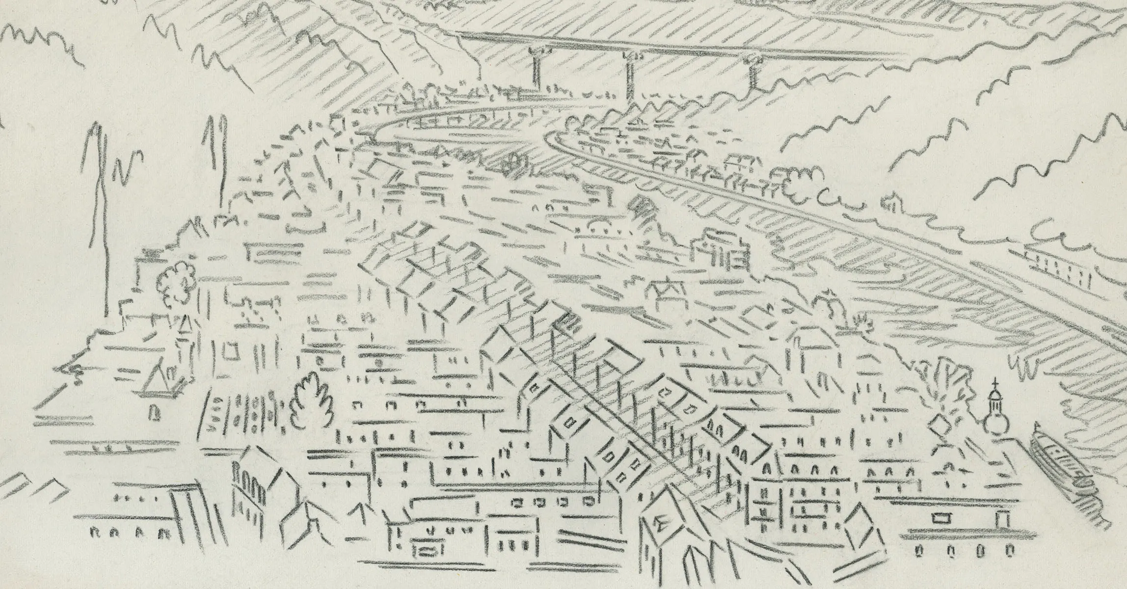 The Antwerp artist Paul Van Dessel with a drawing from 2003