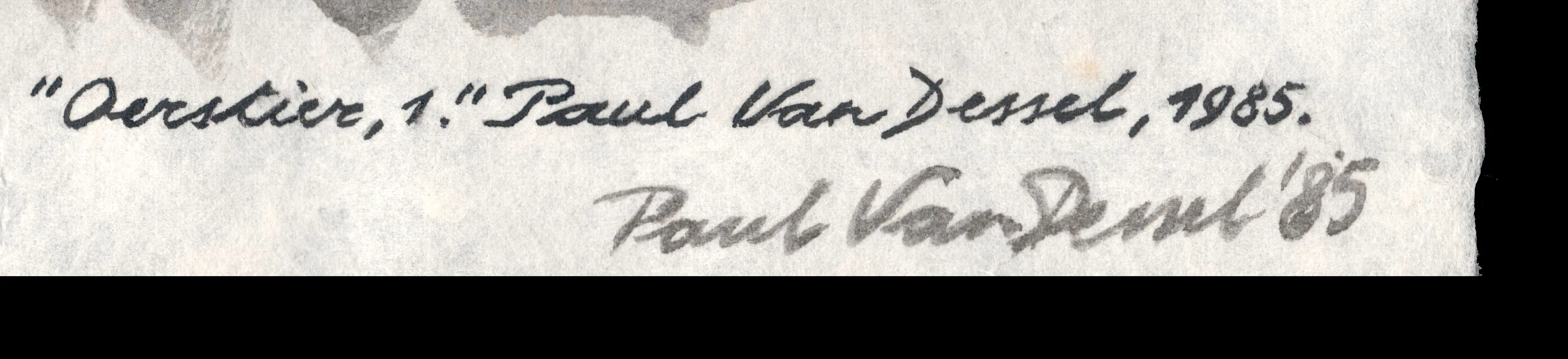 Drawings from 1985 by Antwerp artist Paul Van Dessel