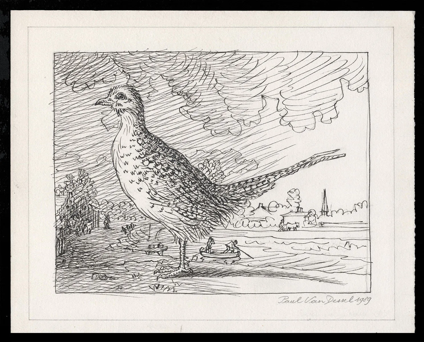 Buy a drawing from 1989 by the Belgian artist Paul Van Dessel