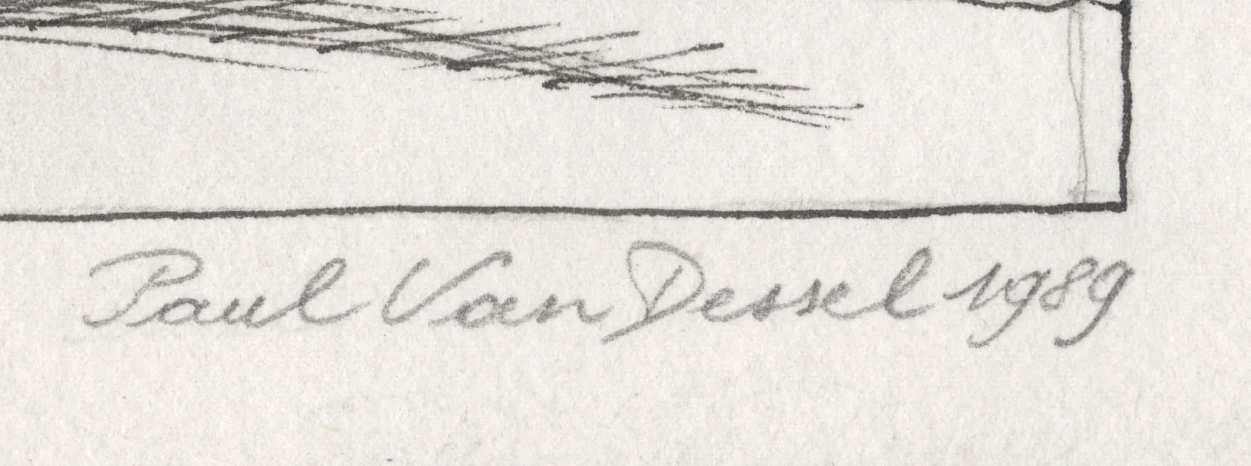 Tekening uit 1989 van de Belgische kunstenaar Paul Van Dessel kopen