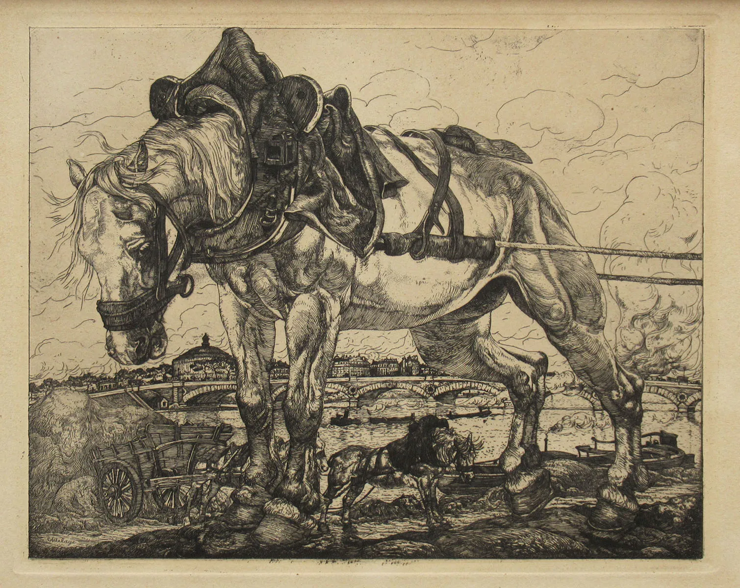 Etching by the Dutch artist Pieter Dumont