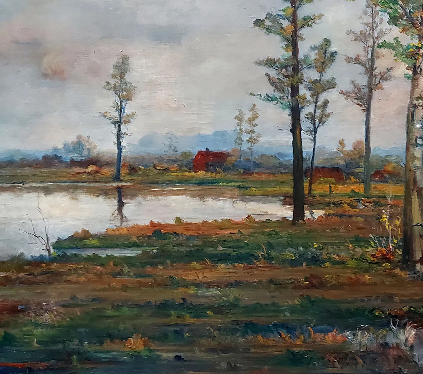 Groot schilderij van de Belgische kunstschilder Proper De Roover