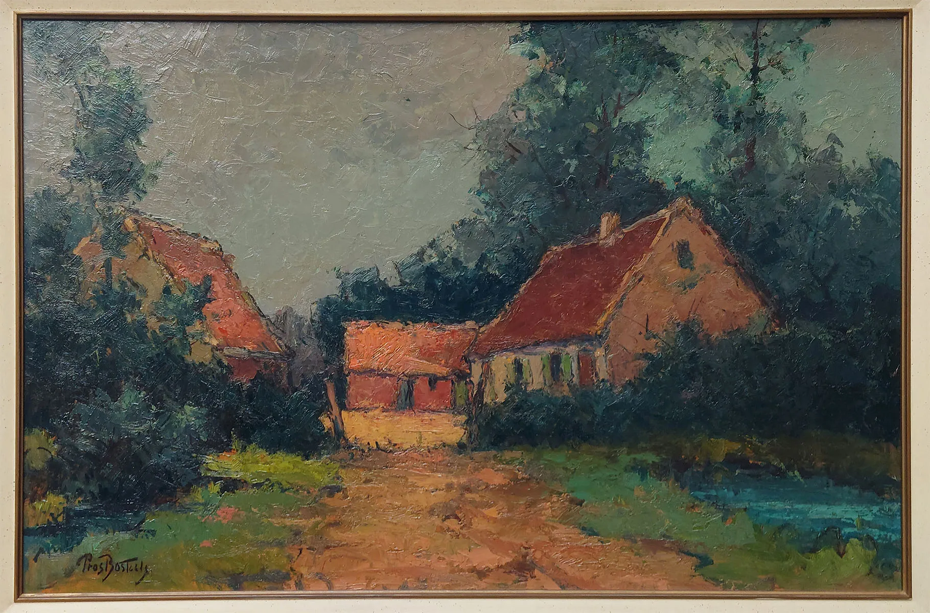 Farm, un tableau de l'artiste belge Pros Bosteels