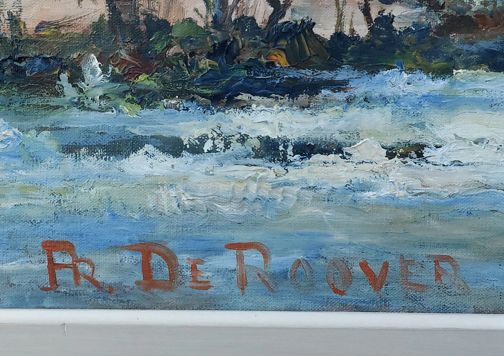 Groot schilderij van de Belgische kunstschilder Proper De Roover