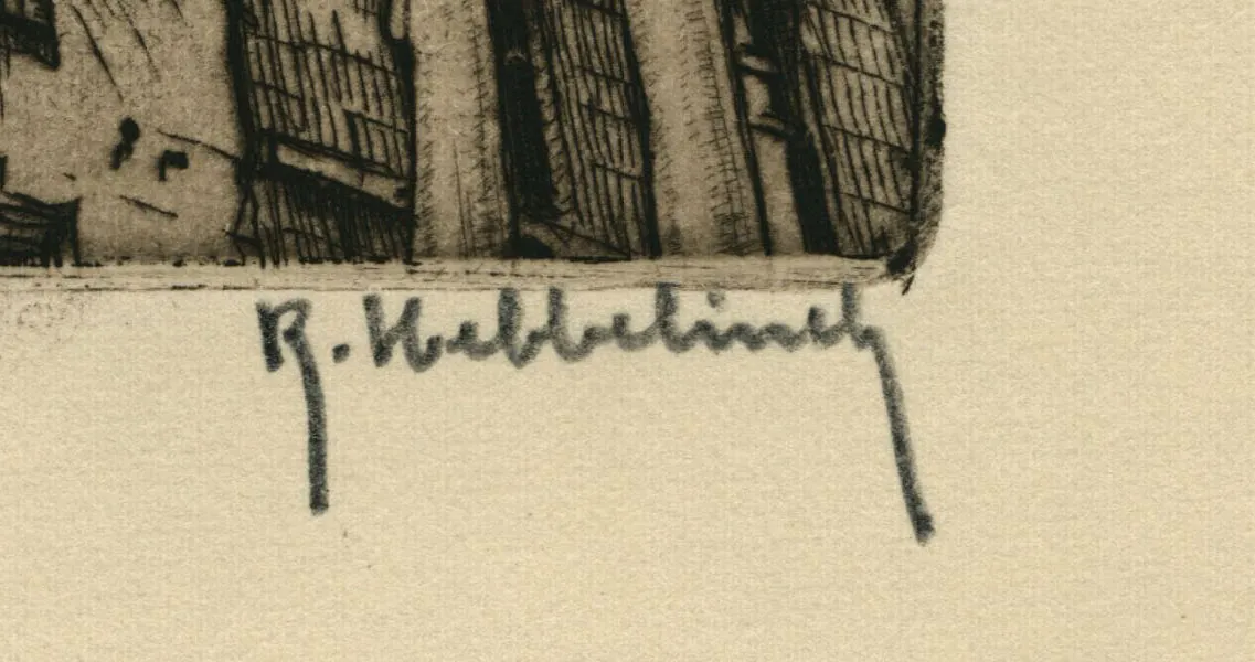 Ets uit 1941 van de Belgische kunstenaar Roger Hebbelinck kopen