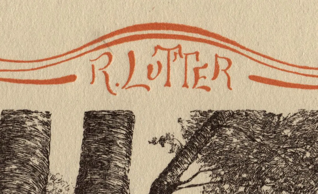 Grafisch kunstwerk, ex libris van de kunstenaar Rodolphe Lutter kopen
