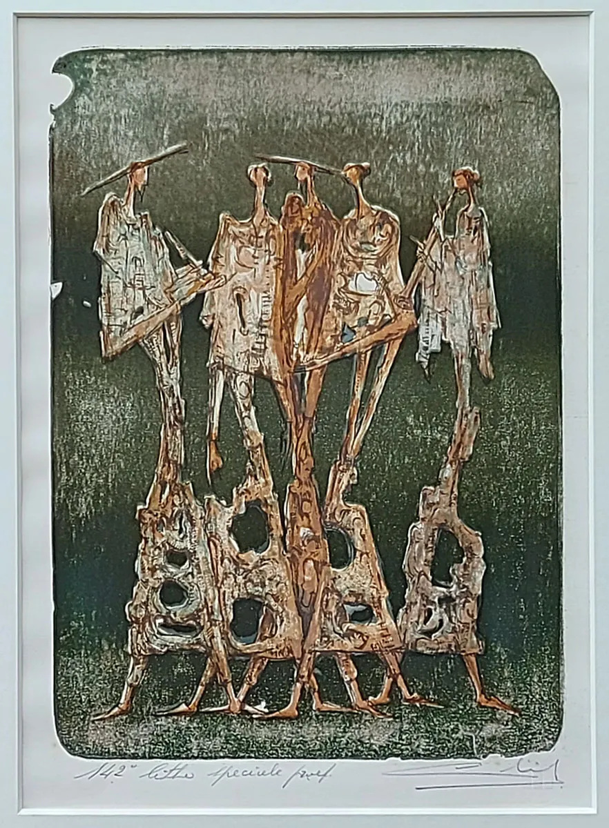 litho, nr 142 van de Belgische kunstenaar Remy Cornelissen
