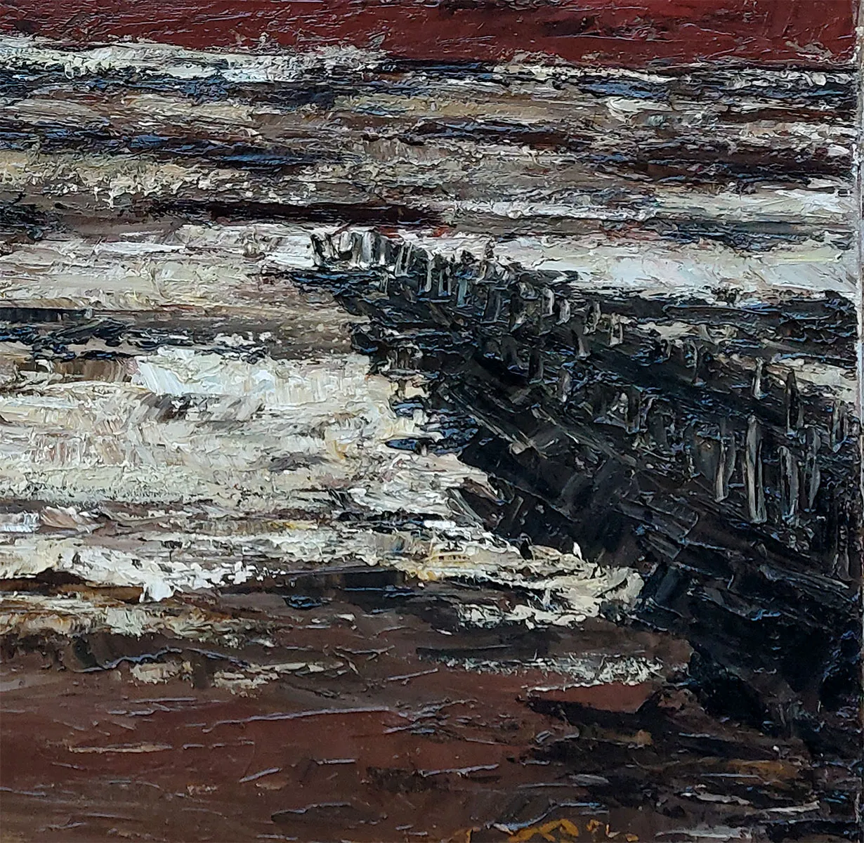 Schilderij uit 1963 kopen van de Belgische schilder Roger Nellens