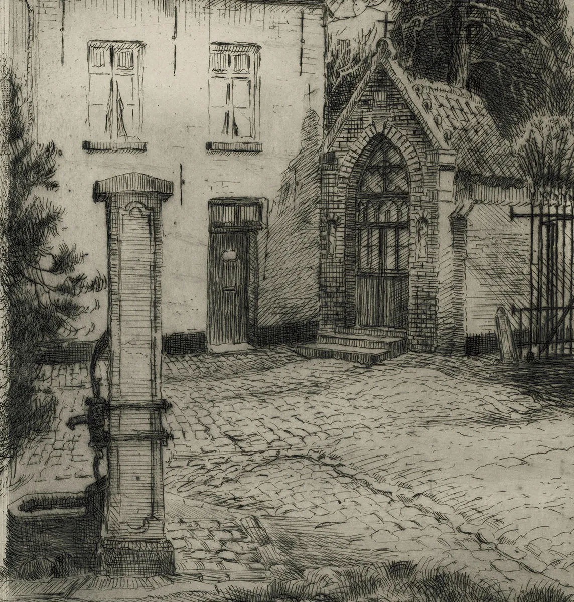 Ets van het Begijnhof Dendermonde kopen van de etser Romain Malfliet